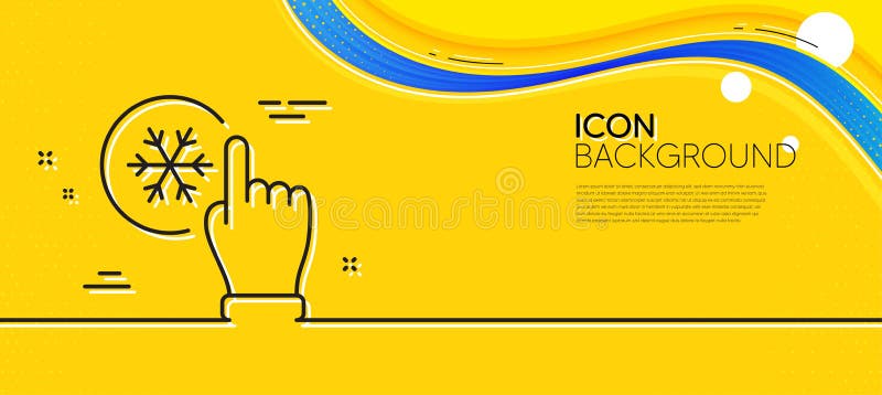 Freezing Click Line Icon. AC Cold Temperature Sign. Minimal Line Yellow ...
