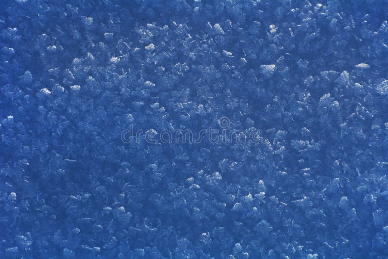 Snow Surface Blue Crystals Pattern Stock Photo - Image of abstract ...