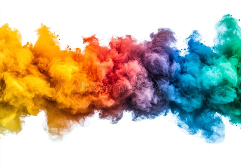 Freezing the Moment of a Colored Powder Explosion Against a White ...