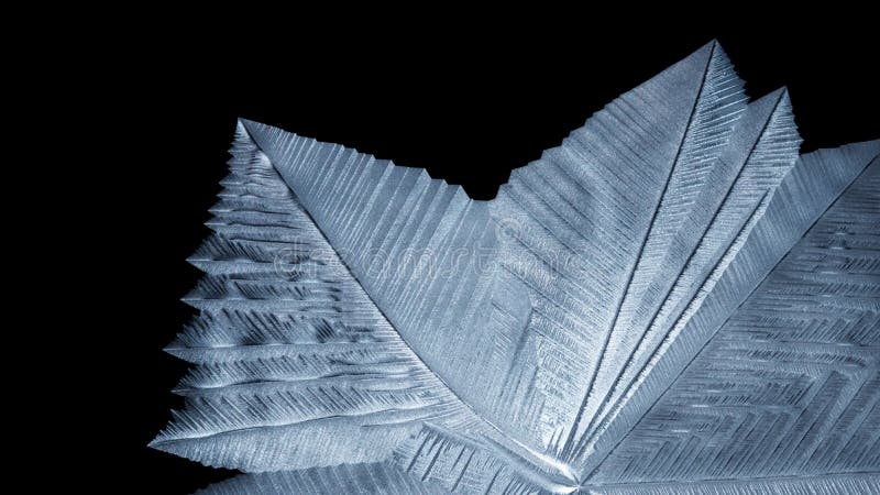 Freezing Pattern Covering a Black Background. Soap Bubble Freezing in ...