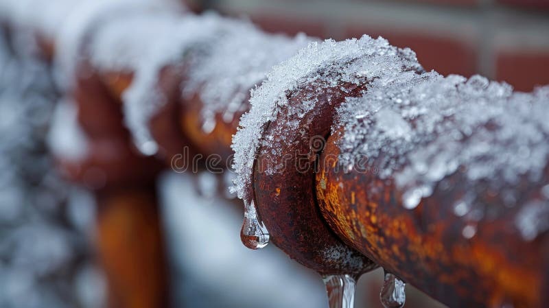 Freezing Pvc Pipes Winterization Stock Illustration - Illustration of ...