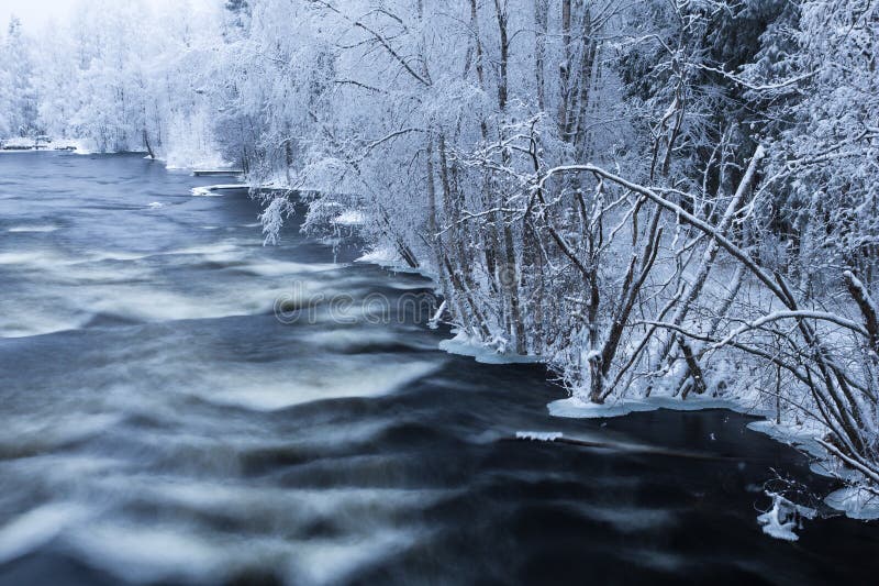 Freezing rapids stock photo. Image of nature, rapids - 28217598
