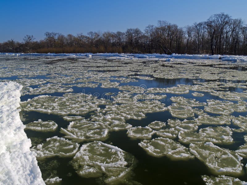 The freezing river stock photo. Image of white, frost - 14140670