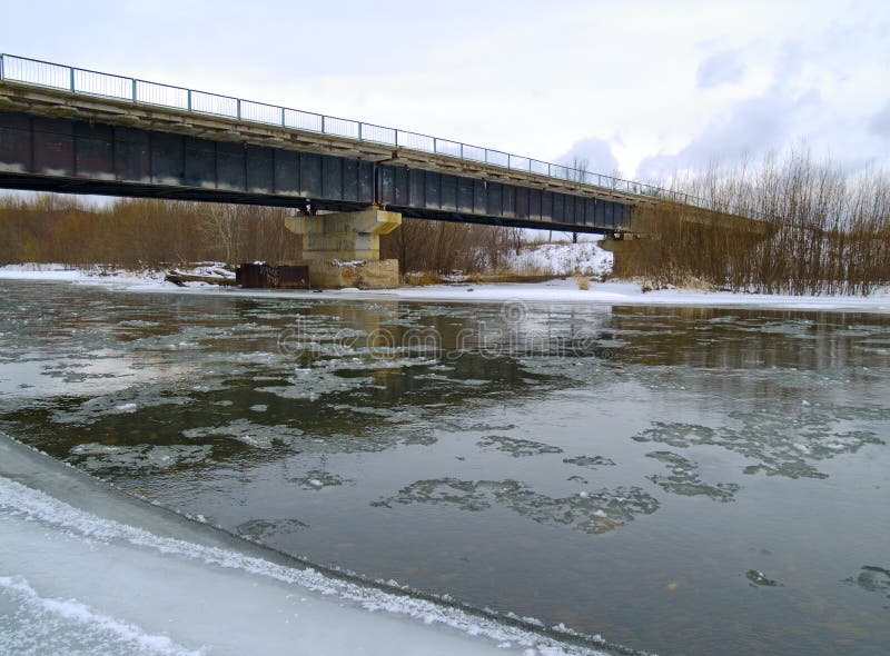 The freezing river stock photo. Image of frost, cloudy - 24676764