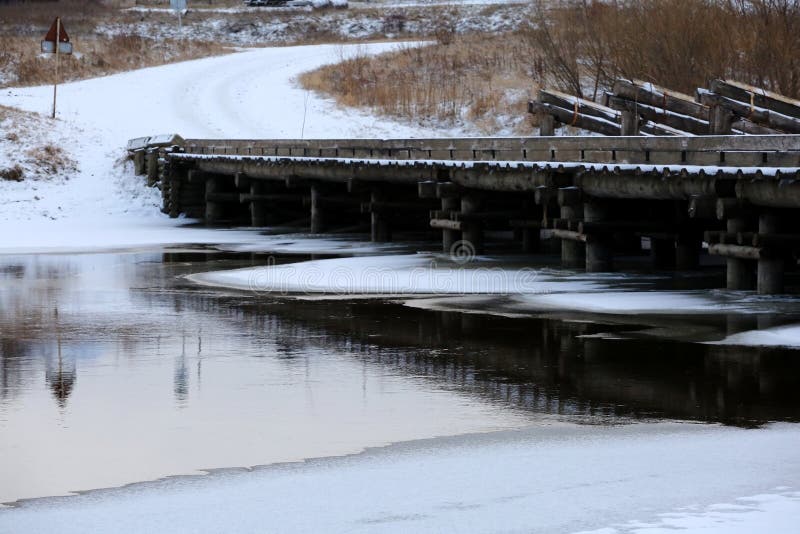 Freezing river stock photo. Image of hill, wooden, landscape - 131842310