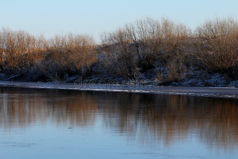 Freezing river stock image. Image of countryside, river - 163700239