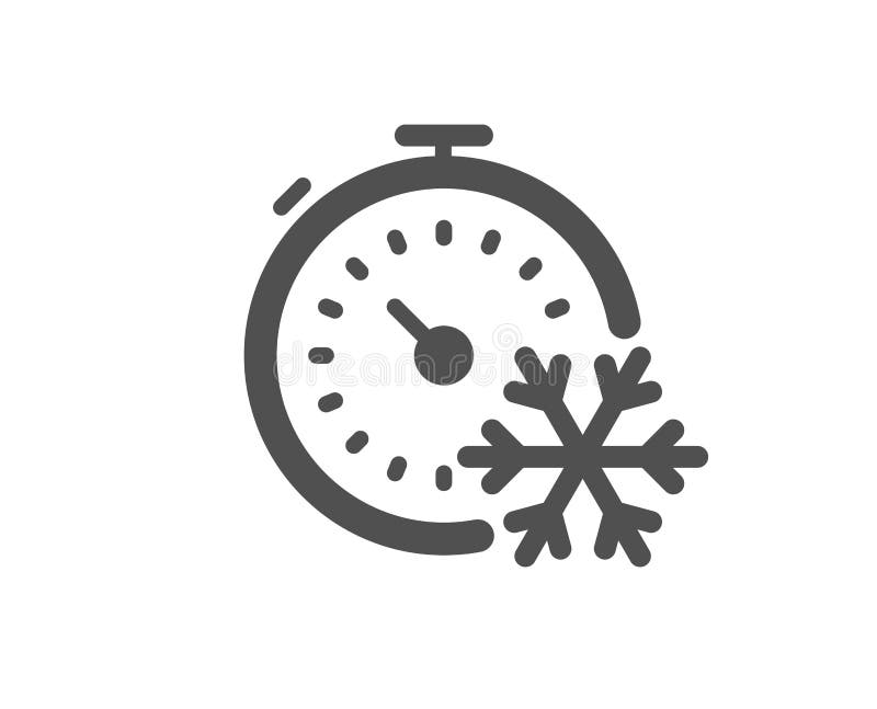 Freezing Timer Icon. AC Cold Temperature Sign. Vector Stock Vector ...