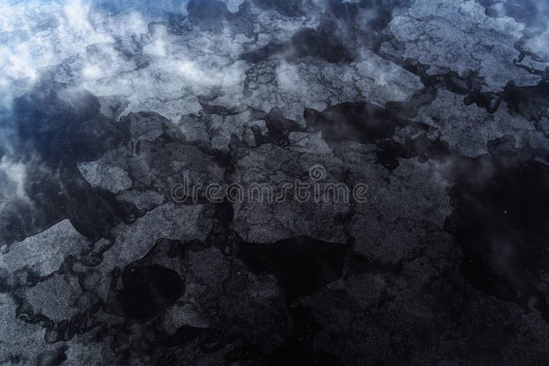 Freezing Water with Ice is Formed by Steam Stock Photo - Image of ...