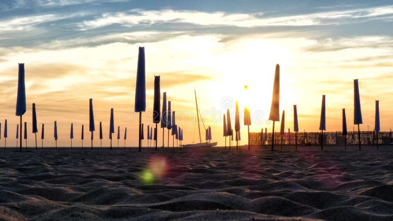 Fregene Beach stock image. Image of piscine, landscape - 63642879