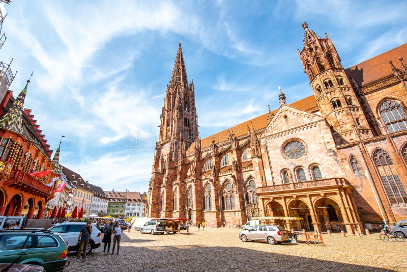 Cathedral in Freiburg, Germany Stock Image - Image of muenster, church ...