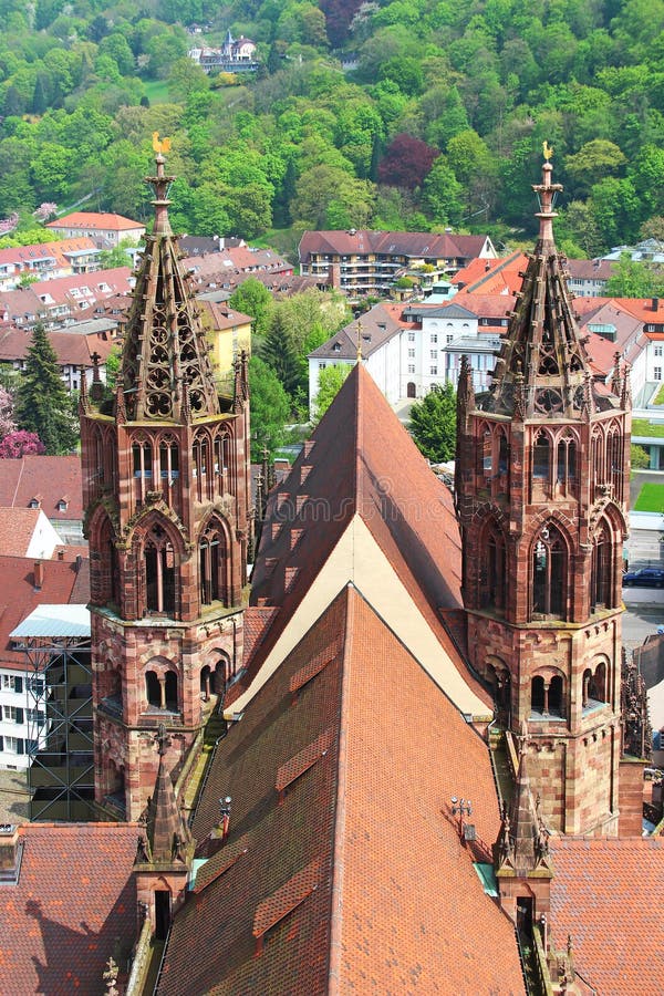 Freiburg Minster, Germany stock photo. Image of green - 39727612