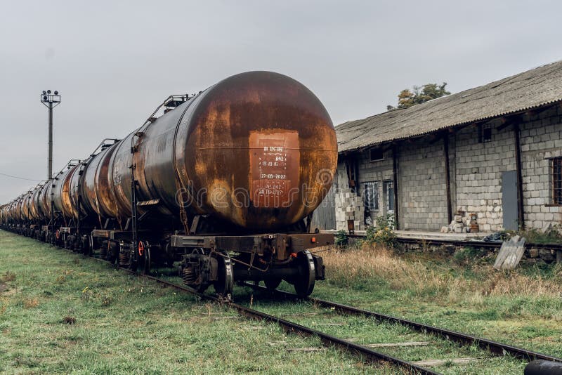 Freight Car. Railway Tanks for the Transportation of Liquid Cargo. the ...