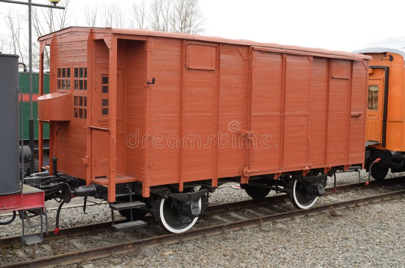 Freight car in the train. stock image. Image of railroad - 77775157