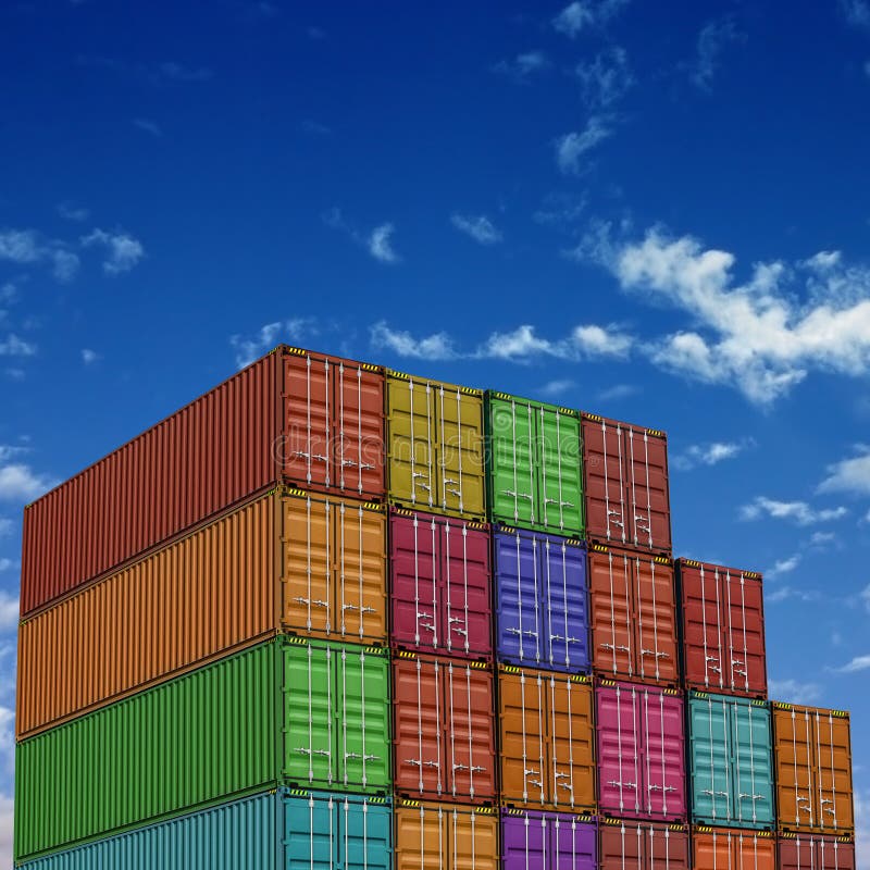 Freight Containers stock image. Image of container, stacked - 13698757