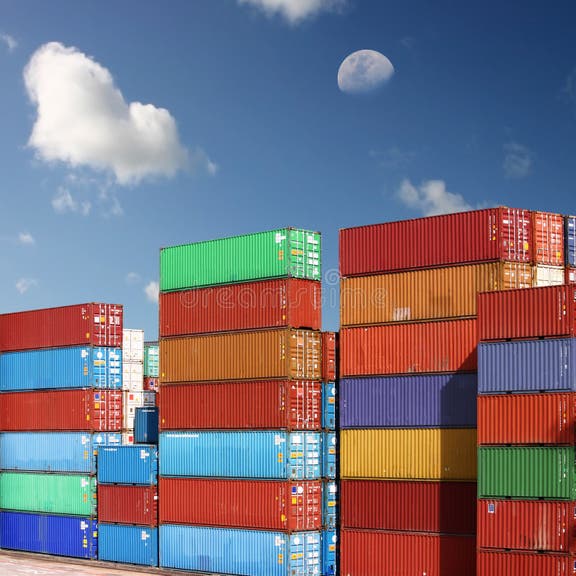 Freight Containers stock image. Image of container, industrial - 9754995