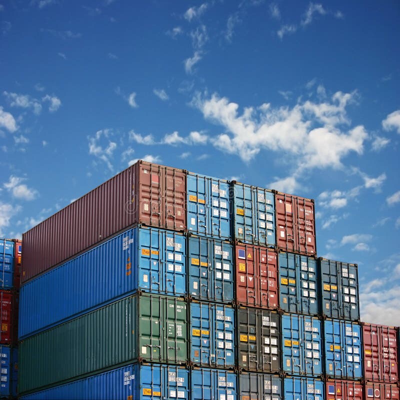 Freight Containers stock image. Image of delivery, commercial - 9754977