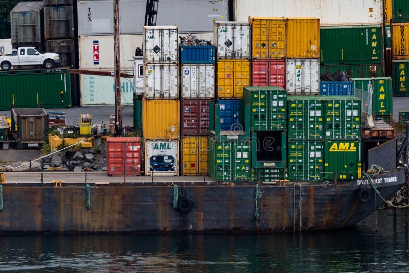 Freight Containers editorial stock photo. Image of ocean - 75984143