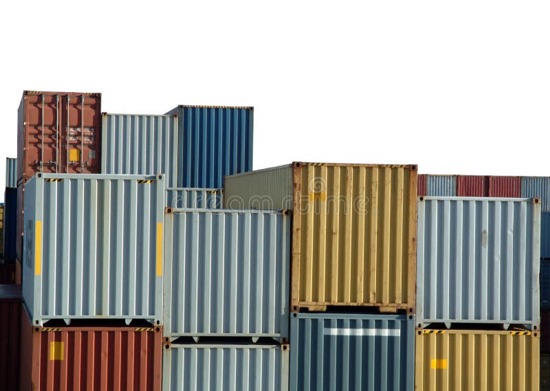Freight Containers on Harbor Stock Image - Image of delivery ...