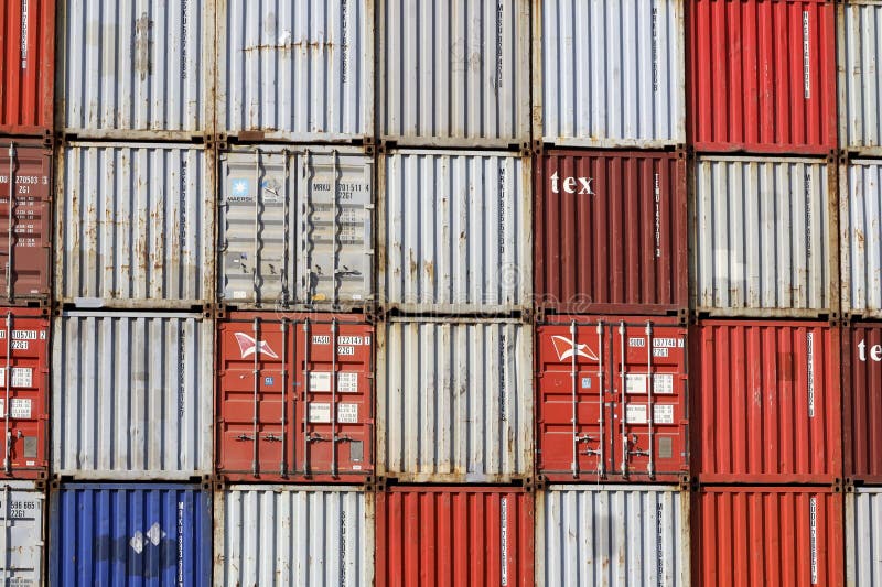 Freight Containers at Rotterdam Waalhaven Harbor Editorial Image ...