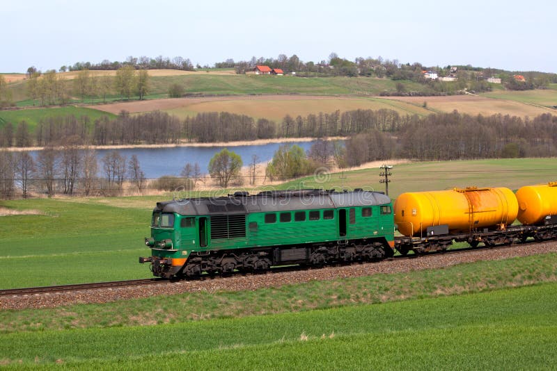 Freight diesel train stock photo. Image of transportation - 24637842