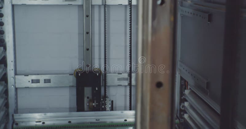 Freight Elevator Mechanism from the Inside.close-up Stock Video - Video ...