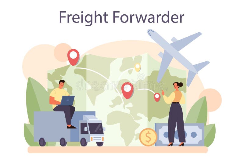 Freight Forwarder Logo Template Stock Vector - Illustration of ...