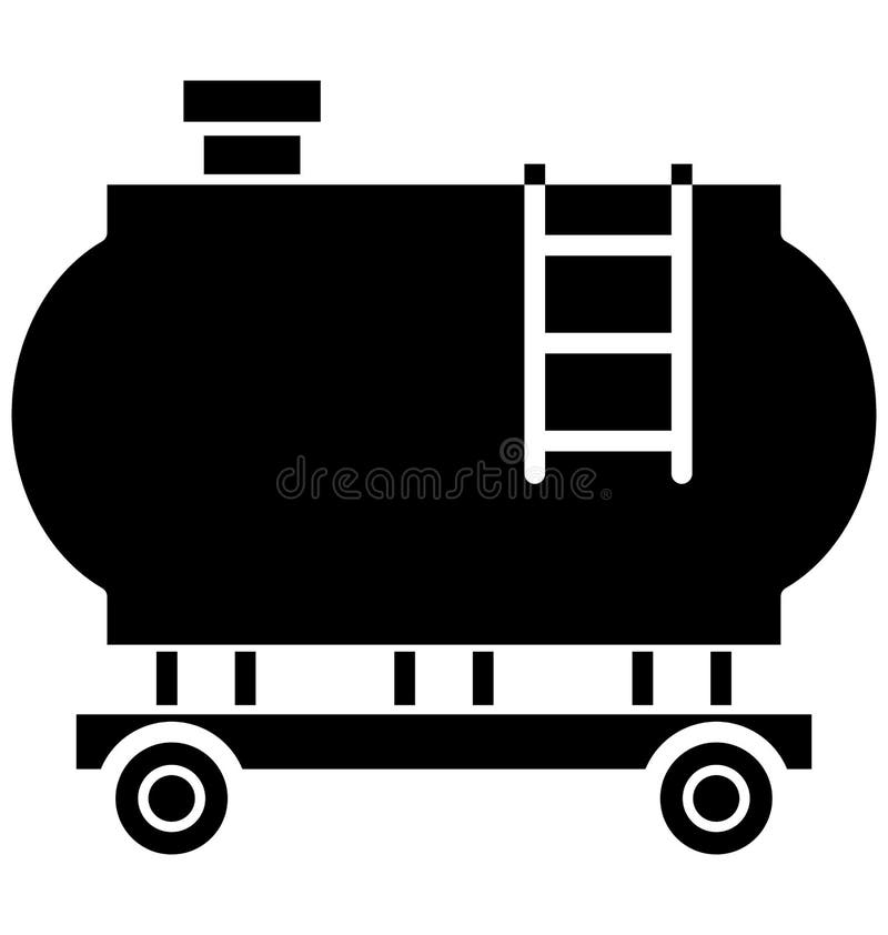 Freight, Fuel Truck Isolated Vector Icon Can Be Easily Modified or Edit ...