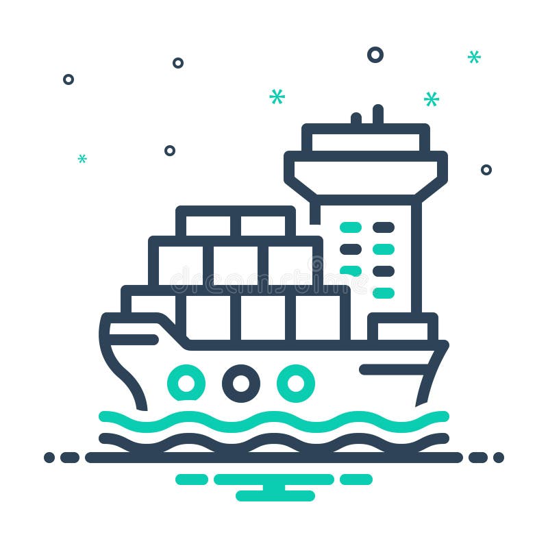 Mix Icon for Freight, Cargo and Load Stock Vector - Illustration of ...