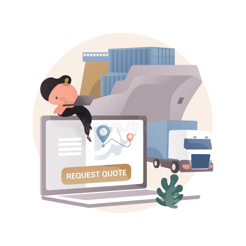 Freight Quote Request Abstract Concept Vector Illustration. Stock ...