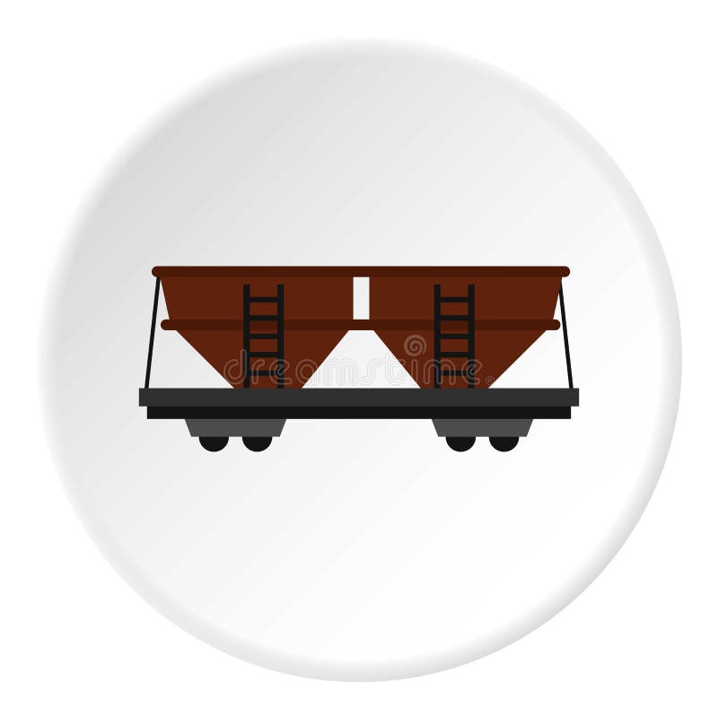 Freight Railroad Car Icon Circle Stock Vector - Illustration of load ...