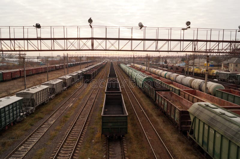 Freight railroad station stock image. Image of transport - 80226315