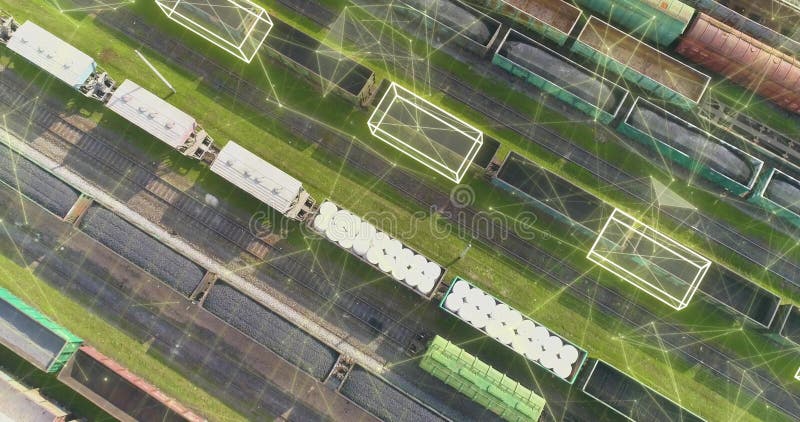 Freight Railway Transportation. Transportation by Railroad Concept ...