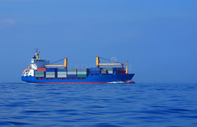 Freight Ship stock photo. Image of seafaring, freighter - 17207218