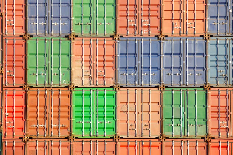 Freight Shipping Containers Stock Photo - Image of industrial, port ...