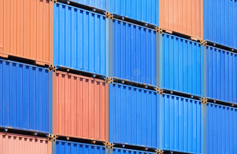 Freight Shipping Containers Stock Photo - Image of business, commercial ...