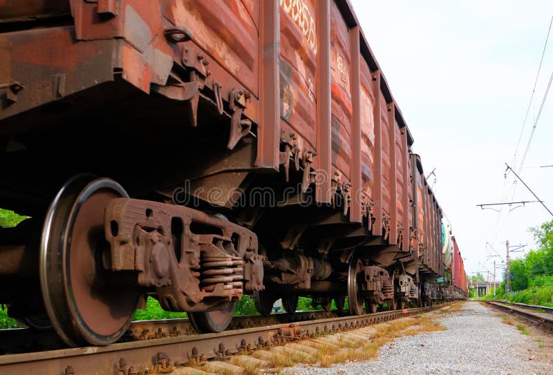 Freight train stock photo. Image of clamp, freight, junction - 12295722