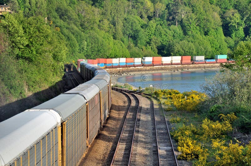 Freight train stock image. Image of industrial, cargo - 18829869