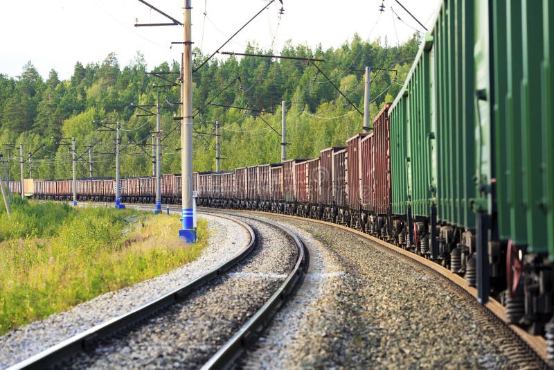 Freight train stock image. Image of metal, logistics - 22558165