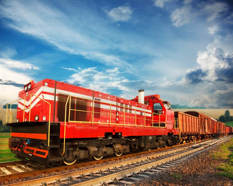 Freight train stock image. Image of rail, transport, shipping - 37162353