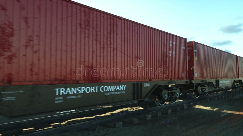 Freight Train with Cargo Containers. Logystic Concept. Realistic ...