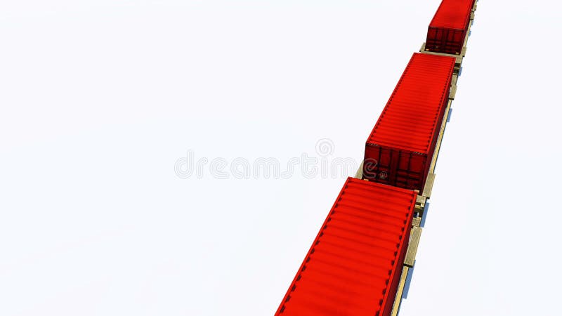 Freight Train Containers Loopable Animation Stock Footage - Video of ...