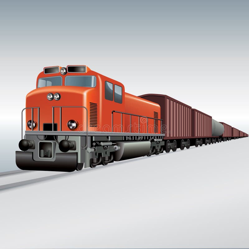 Freight train stock vector. Illustration of logistic - 40749414