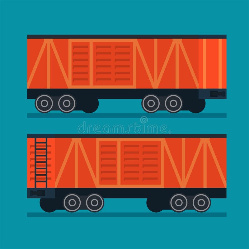 Freight Train. Cargo Transportation Logistic Stock Vector ...