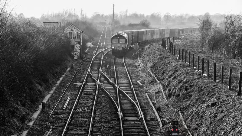 Chippenham Junction, Rail Freight Chugging through the Countryside on a ...
