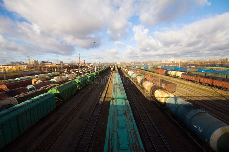 Freight Train with Color Cargo Containers Stock Image - Image of fast ...