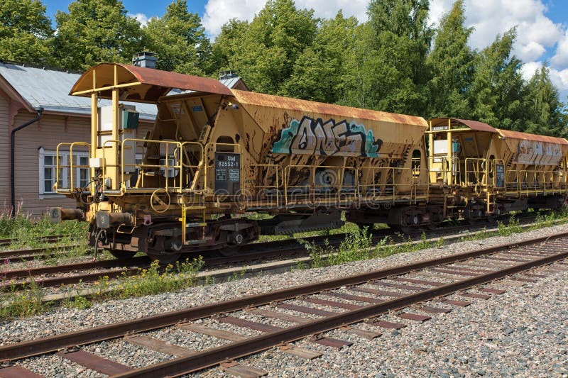 Freight Train Container Cars. Stock Image - Image of wagon, yard: 349691729