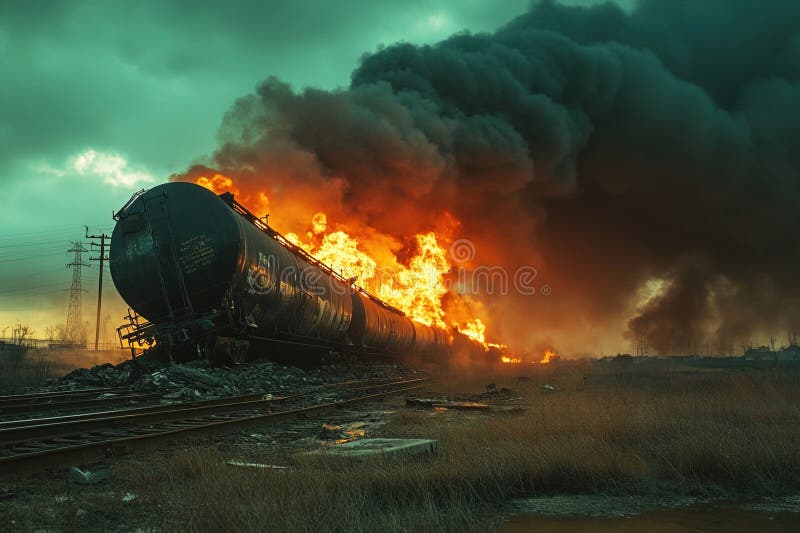 Massive Derailment of Freight Train Leads To Catastrophic Fire and ...