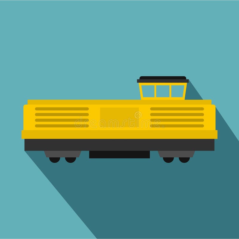 Freight Train Icon, Flat Style Stock Vector - Illustration of load ...