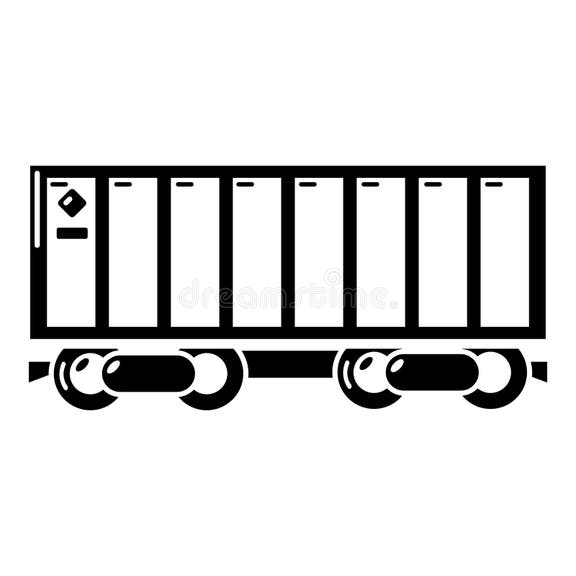 Freight Train Icon, Simple Style Stock Vector - Illustration of ...
