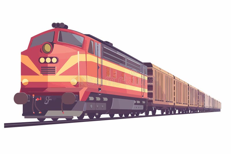 Freight Train isolated stock vector. Illustration of vehicle - 341471840